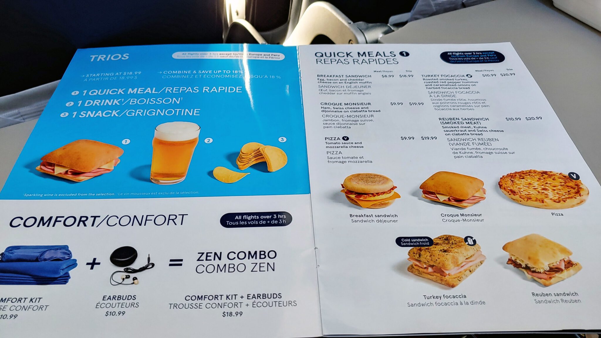 Air Transat Food Review 2025: Bistro Worth €15 Extra?