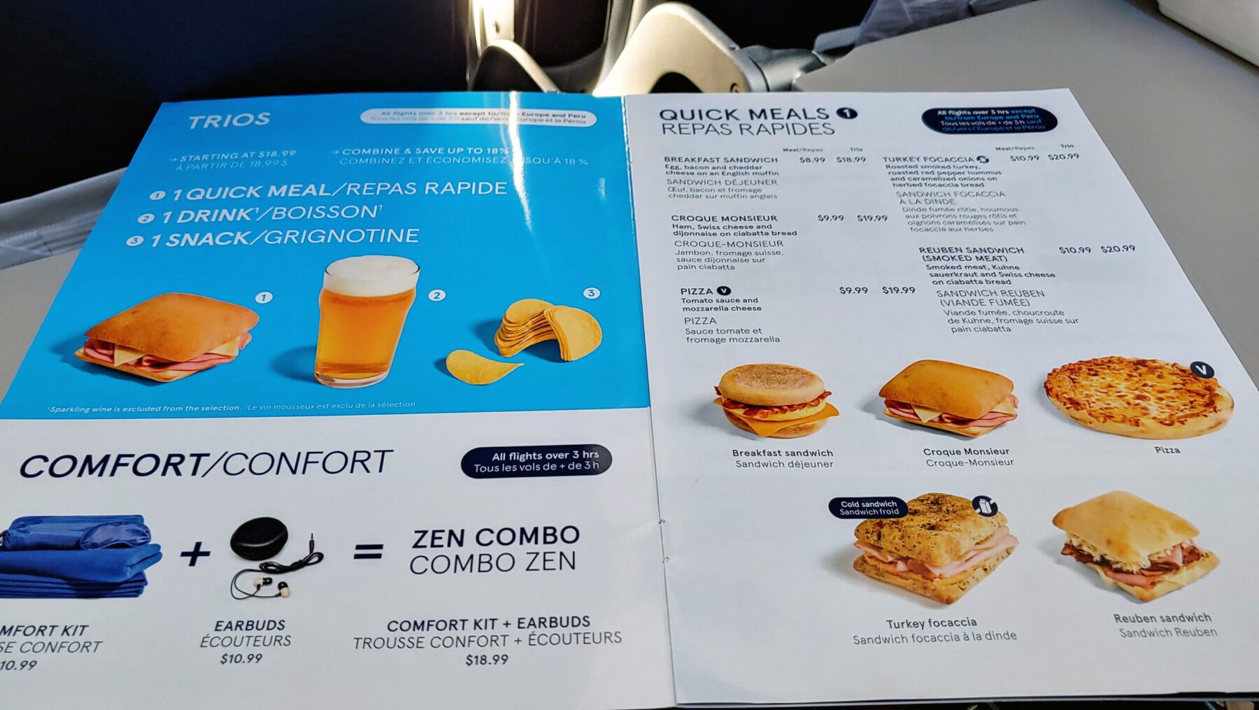 Air Transat Food Review 2025: Bistro Worth €15 Extra?