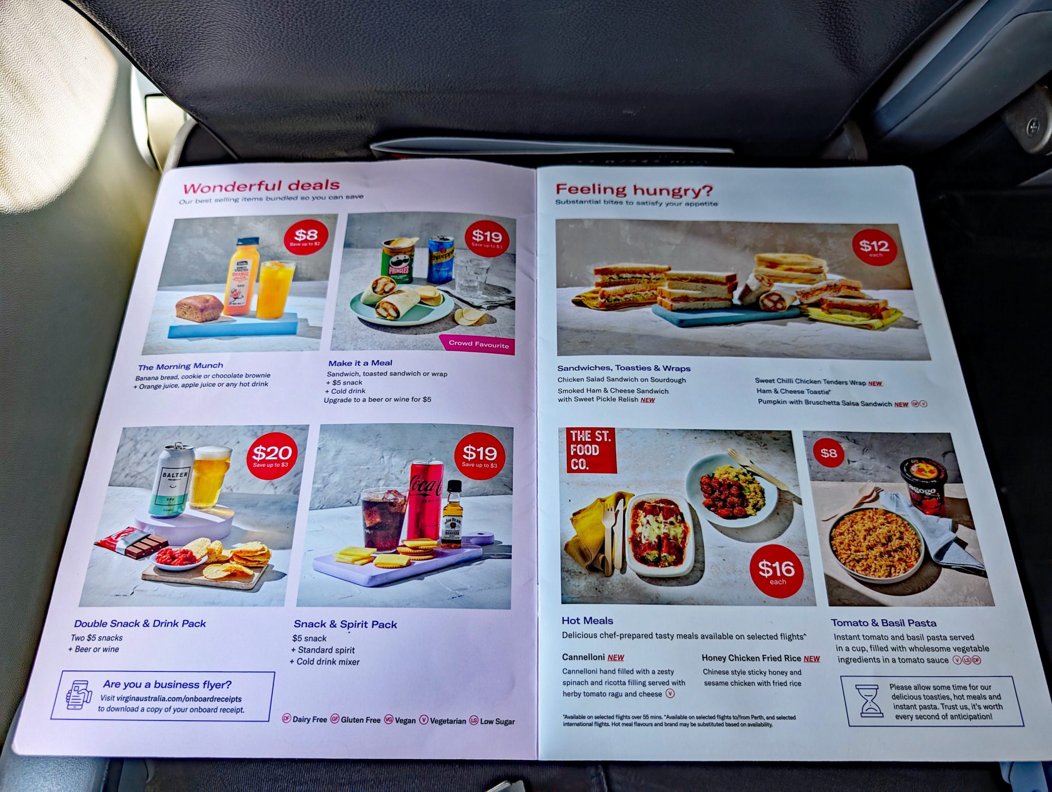 Virgin Australia Food Review 2025: New Summer Menu Changes
