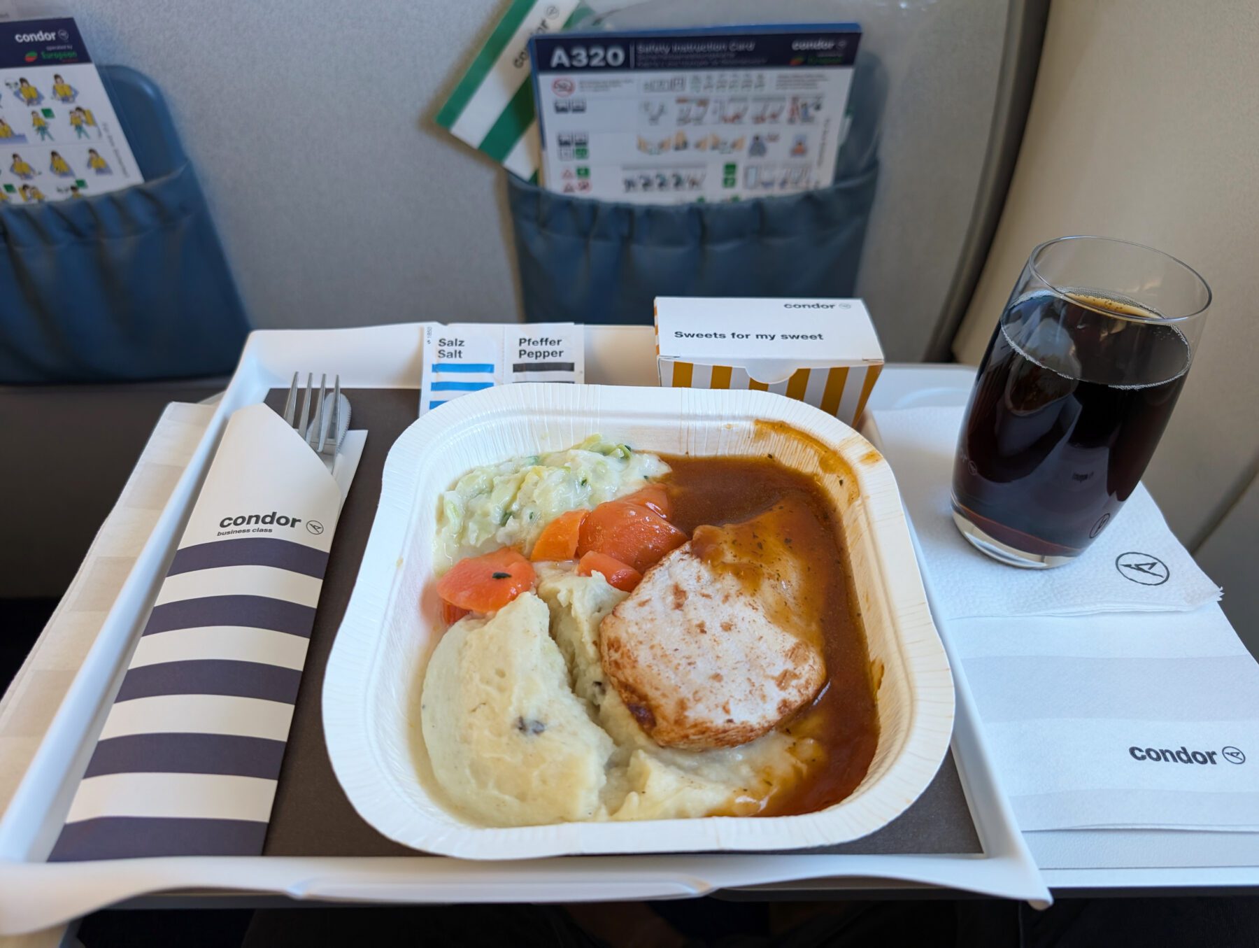 Condor Business Class Food Review 2025: Munich-Corfu