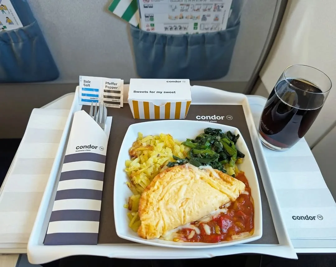 Condor Business Class Food Review 2025: Munich-Corfu